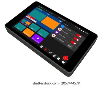 Live Streaming Box Accepts Multiple Camera Stock Illustration ...
