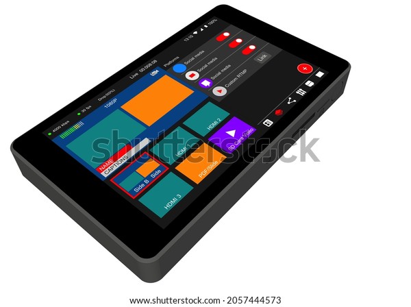 Live Streaming Box Accepts Multiple Camera Stock Illustration ...