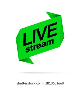 Live Streaming Flat Shape Icon Flat Stock Illustration 1818681668 ...