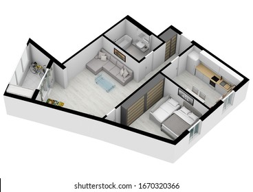 Living Space Using Colors Textures Floor Stock Illustration 1670320366 ...
