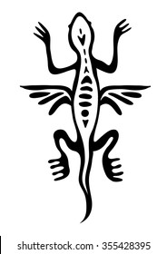 Lizard Native Style Illustration Stock Illustration 355428395 ...