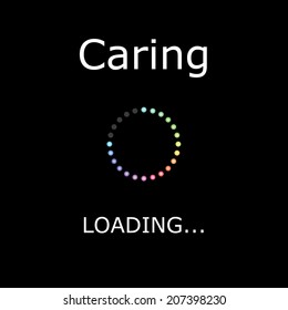 Loading Illustration Black Background Caring Stock Vector (Royalty Free ...