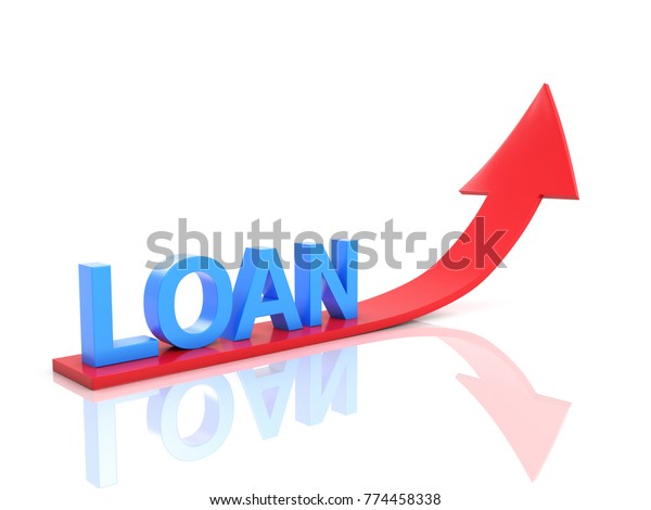 Loan Concept Arrow 3d Rendering Image Stock Illustration 774458338 ...