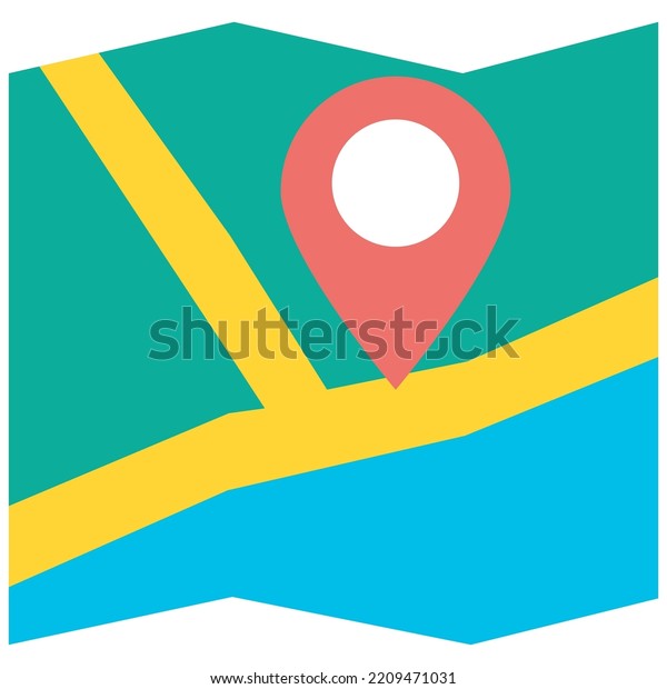 Location Map Which Can Easily Modify Stock Illustration 2209471031 ...