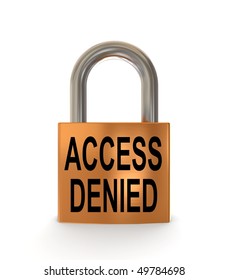 Locked Padlock Text Access Denied Stock Illustration 49784698 ...