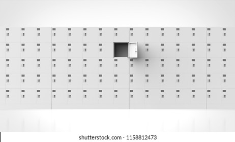 Locker Open Front3d Rendering Stock Illustration 1158812473 | Shutterstock