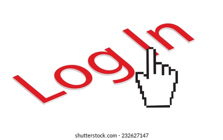Log Text Hand Cursor Stock Illustration 232627147 | Shutterstock