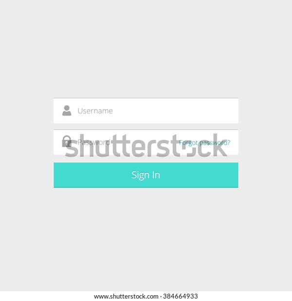 Login Box Login Form Login Ui Stock Illustration 384664933