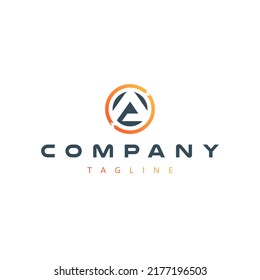 Logo Image Letter Application Circle Twoway Stock Illustration ...