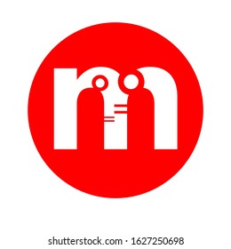 Logo Initial M Red White Background Stock Illustration 1627250698 ...