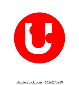 Logo Initial U Red White Background Stock Illustration 1626278269 ...