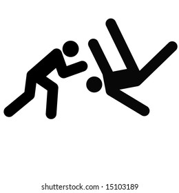 Stick Figures Dancing People Human Silhouettes Stock Vector (Royalty ...