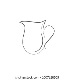 Logo Pitcher Icon Elements Dishes Icon Stock Illustration 1007628505 ...