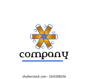 Logo Square Shape Which Developed Into Stock Illustration 1541308196 ...
