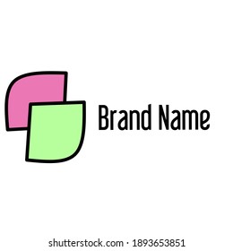 Logo Two Oval Rectangles Stock Illustration 1893653851 | Shutterstock