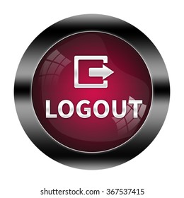 Logout Button Isolated Stock Illustration 367537415 | Shutterstock