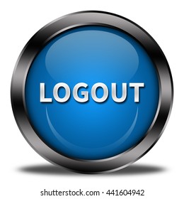Logout Button Isolated Stock Illustration 441604942 | Shutterstock