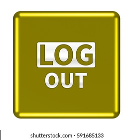 Logout Button Isolated Stock Illustration 591685133 | Shutterstock