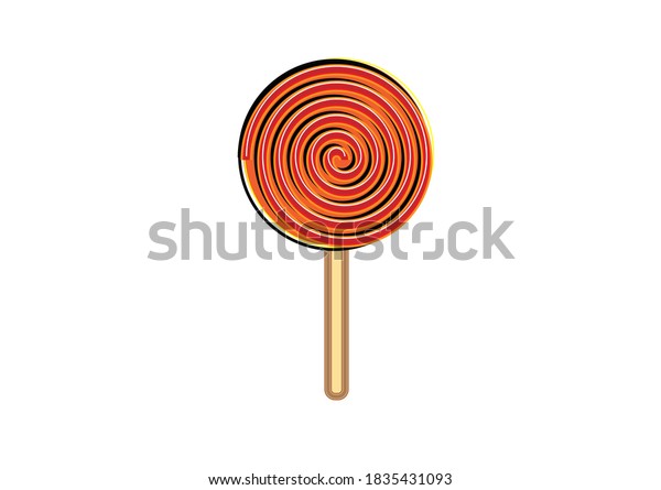 Lollipop Made Illustrator Software Stock Illustration 1835431093 ...