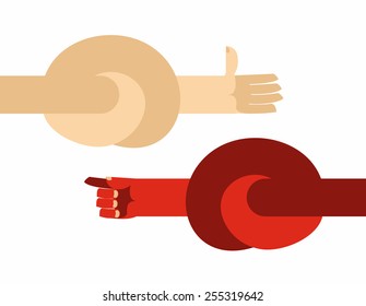 Long Arm Node Hands Hand Gestures Stock Vector (Royalty Free) 251384059 ...