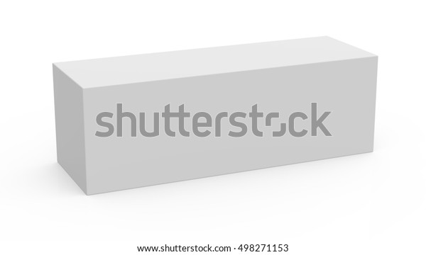 Long Box White Box Packaging Template Stock Illustration 498271153
