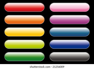 Rectangular Web Buttons Various Colors Vector Stock Vector (Royalty ...