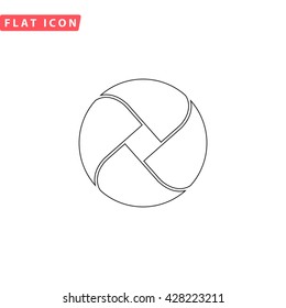 Loop Circle Black Outline Simple Pictogram Stock Illustration 428223211 ...