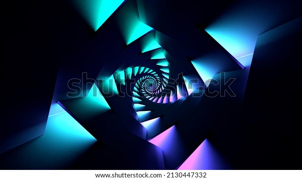 Looping Symmetrical Abstract Motion Triangles On Stock Illustration ...