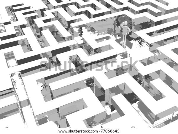Lost Maze Stock Illustration 77068645 | Shutterstock