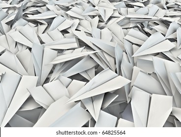 Lots Paper Planes Stock Illustration 64825567