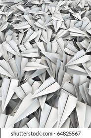 Lots Paper Planes Stock Illustration 64825567