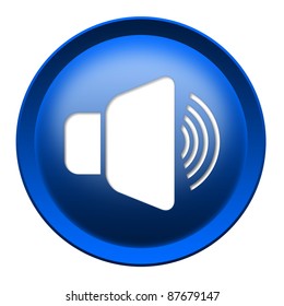 loud speaker glossy button isolated over Stock Illustration 46885621