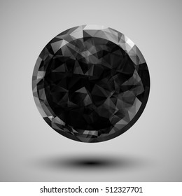 Low Poly Abstract Circular Shape Stock Illustration 512327686 ...