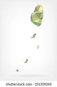 Low Poly Map Saint Vincent Stock Illustration 251359243 | Shutterstock