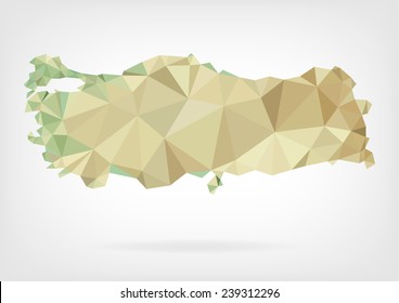 Low Poly Map Turkey Stock Vector (Royalty Free) 239312305 | Shutterstock