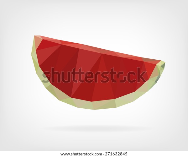 Low Poly Watermelon Stock Illustration 271632845 | Shutterstock