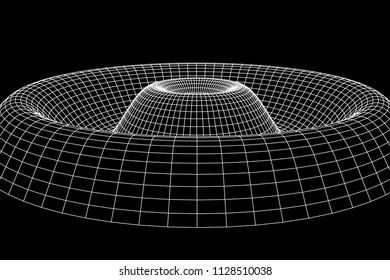 Low Poly Wave Ripple Wireframe Mesh Stock Illustration 1128510038 ...