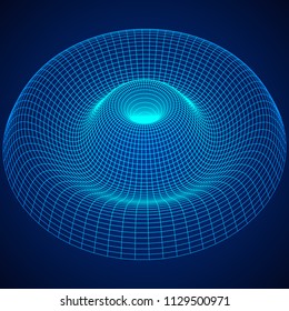 Low Poly Wave Ripple Wireframe Mesh Stock Illustration 1129500971 ...