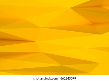 Abstract Background Origami Polygon Geometric Yellow Stock Vector ...