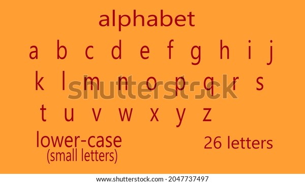 Lower Case Alphabets On Full Frame Stock Illustration 2047737497 ...