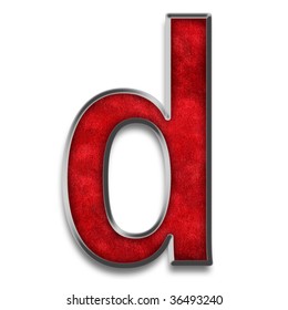 Lowercase D Red Texture Metallic Silver Stock Illustration 36493240 ...