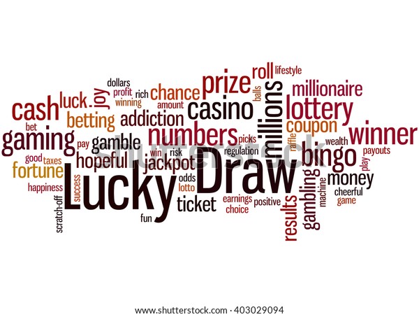 Lucky Draw Word Cloud Concept On Stock Illustration 403029094 ...