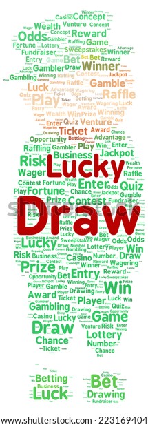 Lucky Draw Word Cloud Shape Concept Stock Illustration 223169404 ...