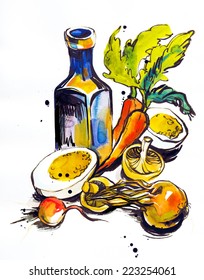 25,045 Watercolor lunch Images, Stock Photos & Vectors | Shutterstock