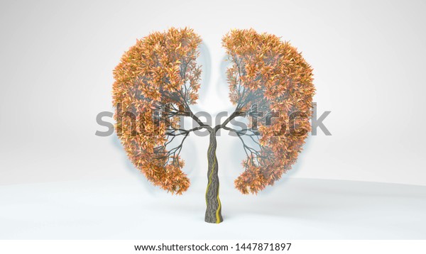 Lungs Earth Growing Tree Shape Lungs Stock Illustration 1447871897 ...