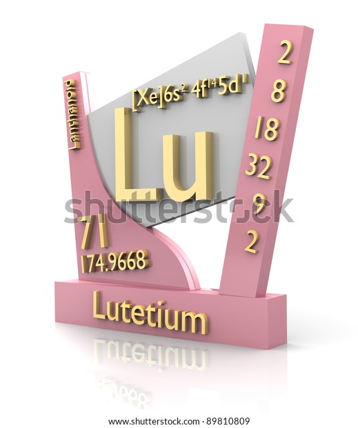 Lutetium Form Periodic Table Elements 3d Stock Illustration 89810809 ...