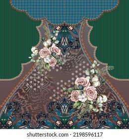 Luxury Embroidery Pattern Elegance Design Stock Illustration 2198596117 ...