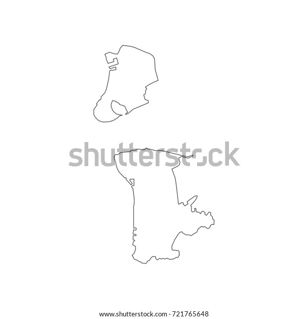Macau Map On White Background Illustration Stock Illustration 721765648