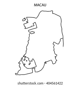 Macau Map Outline Stock Illustration 404561422 | Shutterstock