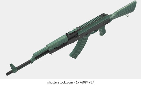 Machine Gun Right Side View Isolated 库存插图 1776994937 | Shutterstock